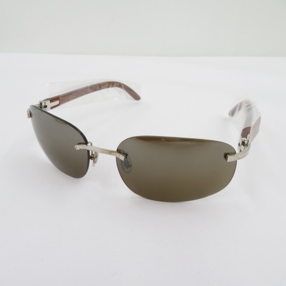 Cartier | Accessories | Cartier Wood Temple Sunglasses Brown | Poshmark
